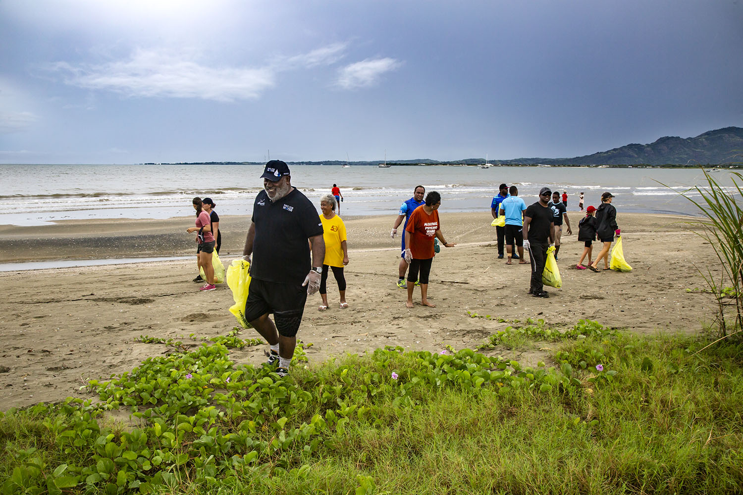 Two skips of rubbish collected on the Wailoaloa Beach Clean in Fiji ...