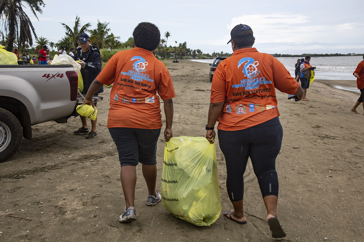 Two skips of rubbish collected on the Wailoaloa Beach Clean in Fiji ...