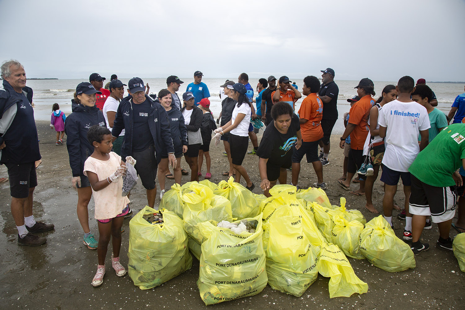 Two skips of rubbish collected on the Wailoaloa Beach Clean in Fiji ...